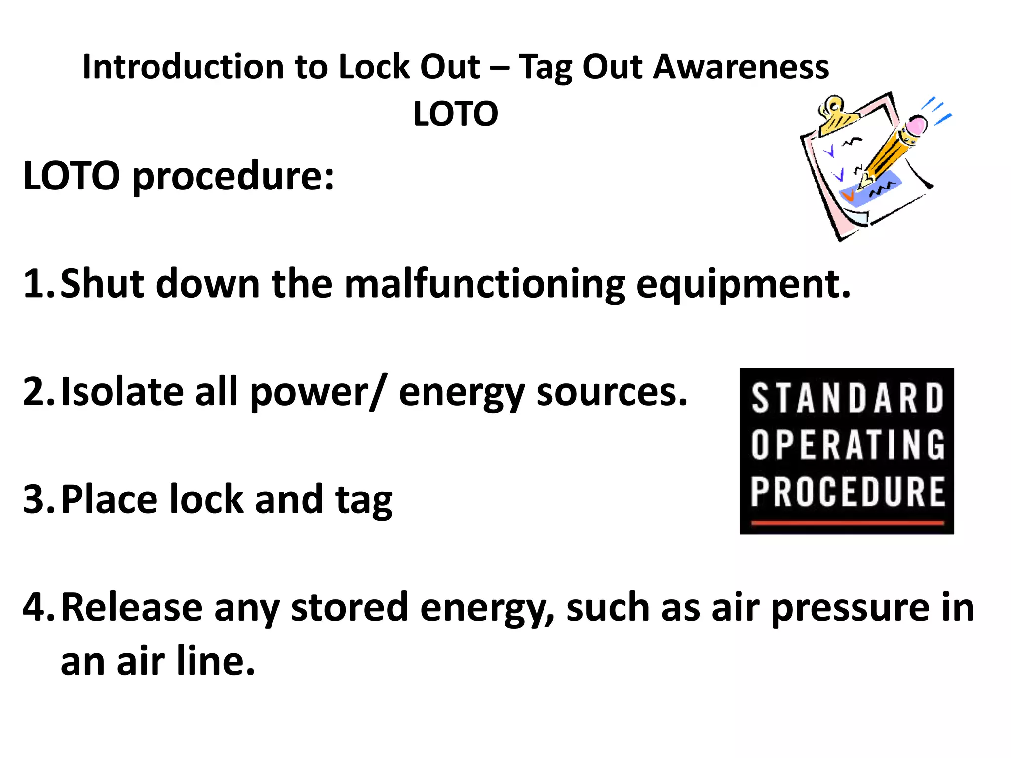 ONTAP - Lock Out, Tag Out | PPTX | Medical Health