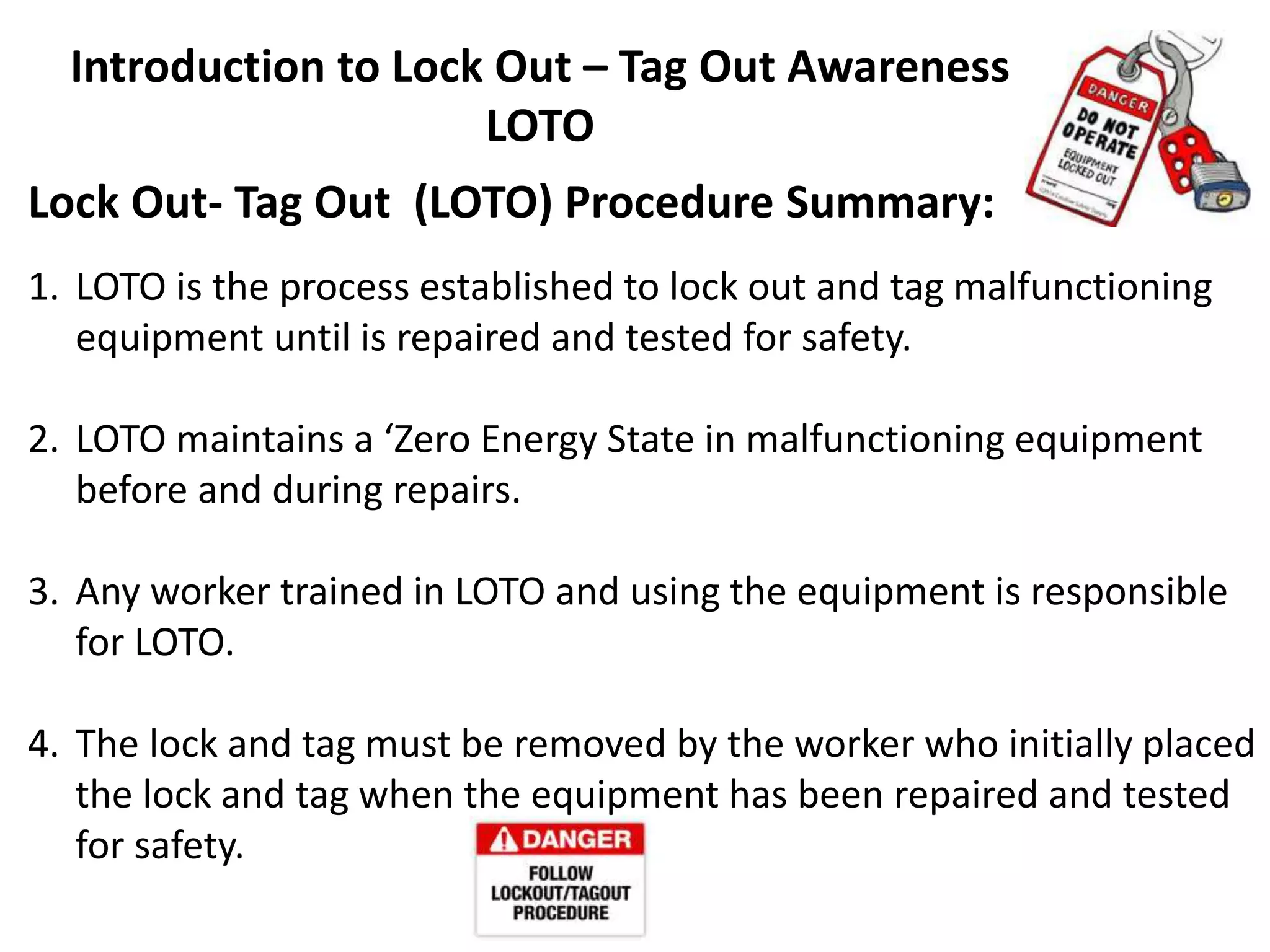 ONTAP - Lock Out, Tag Out | PPTX | Medical Health