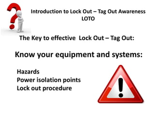 ONTAP - Lock Out, Tag Out | PPTX | Medical Health
