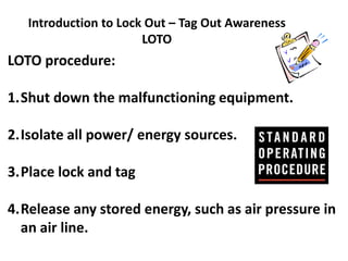 ONTAP - Lock Out, Tag Out | PPTX | Medical Health