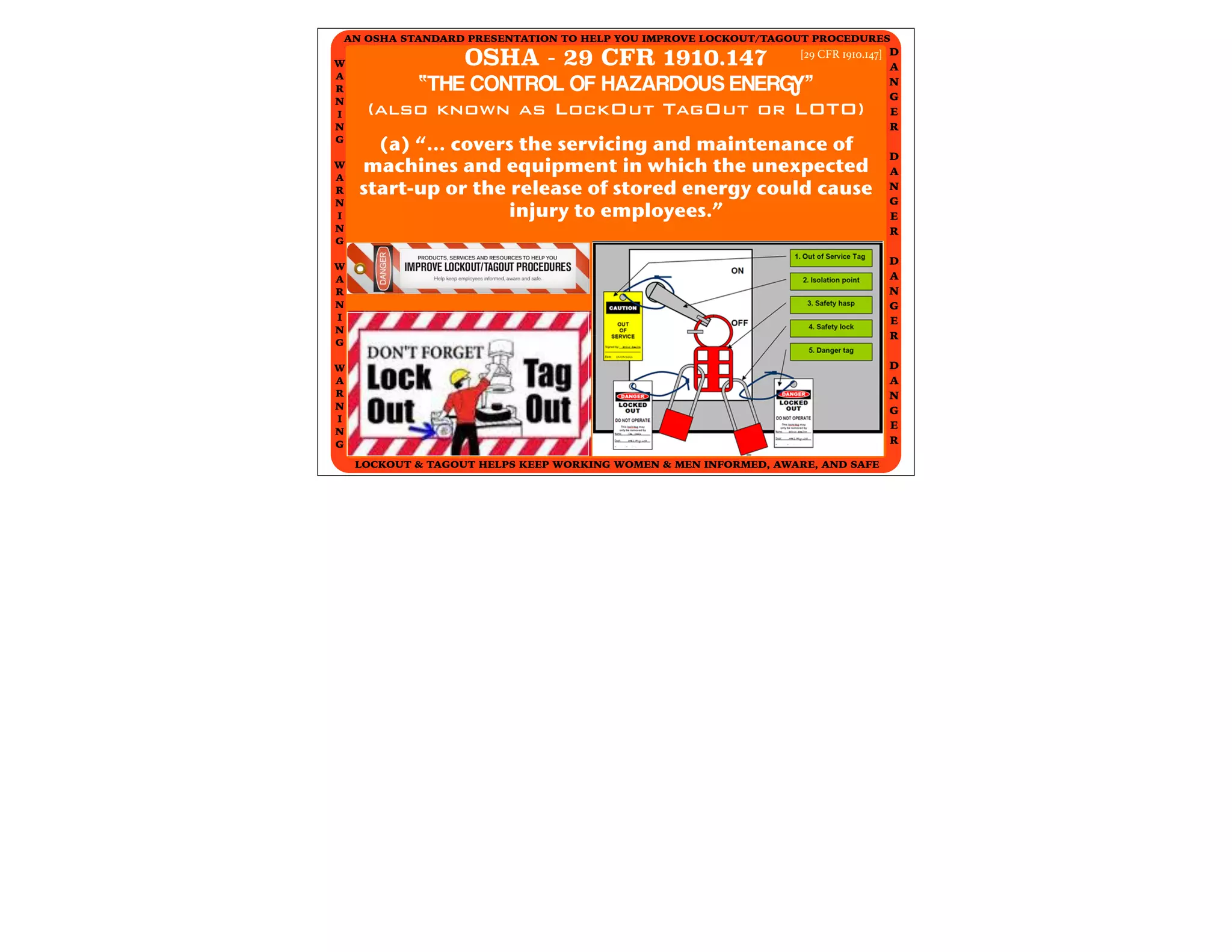 An OSHA Lock-Out & Tag-Out (LOTO) Presentation | PDF
