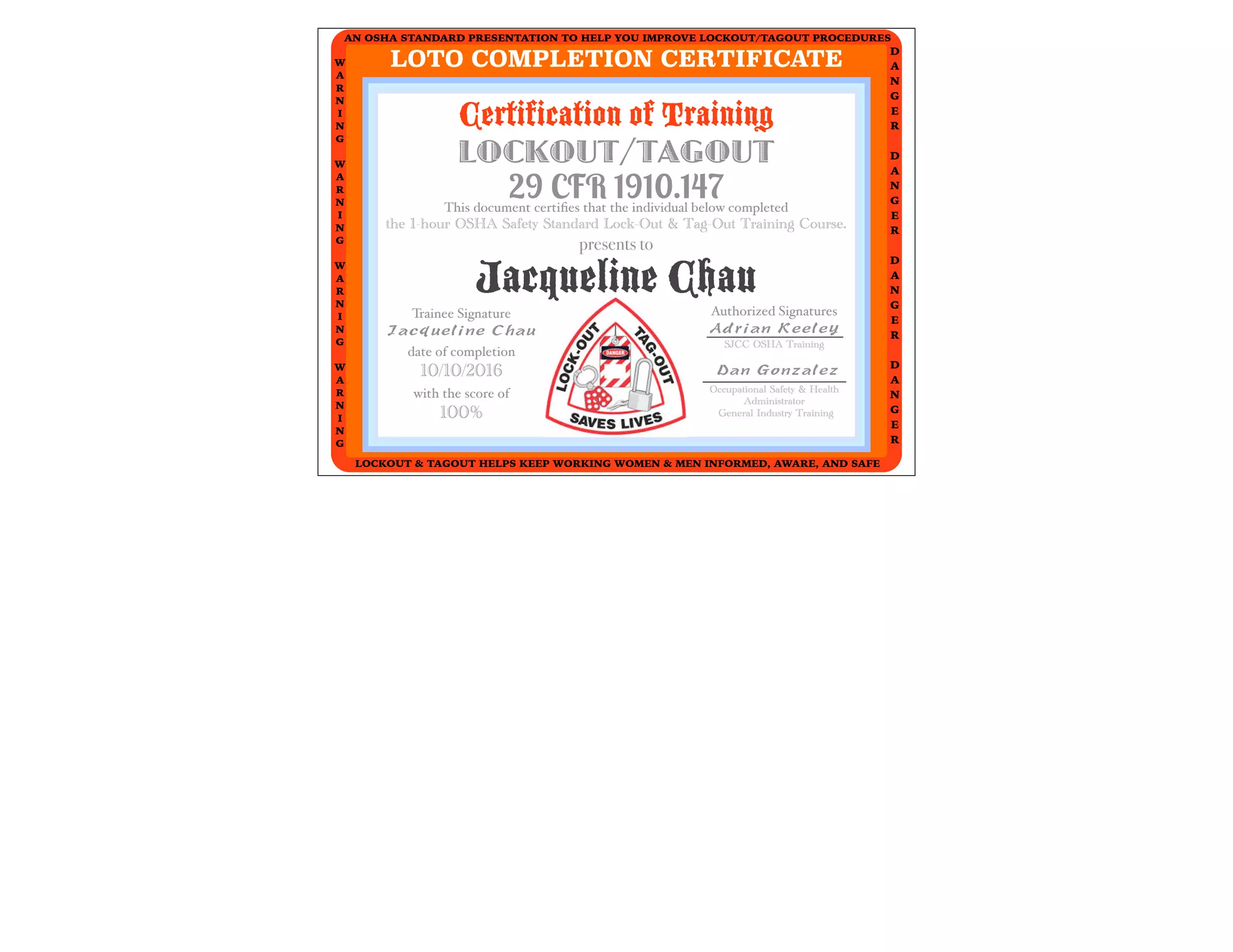 An OSHA Lock-Out & Tag-Out (LOTO) Presentation | PDF