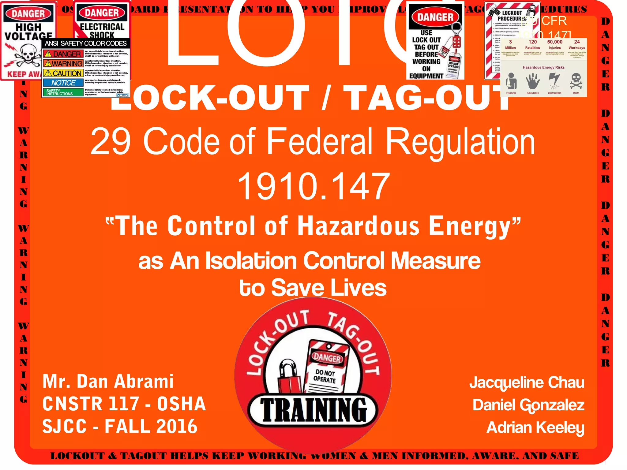 An OSHA - LOTO Presentation | PPT