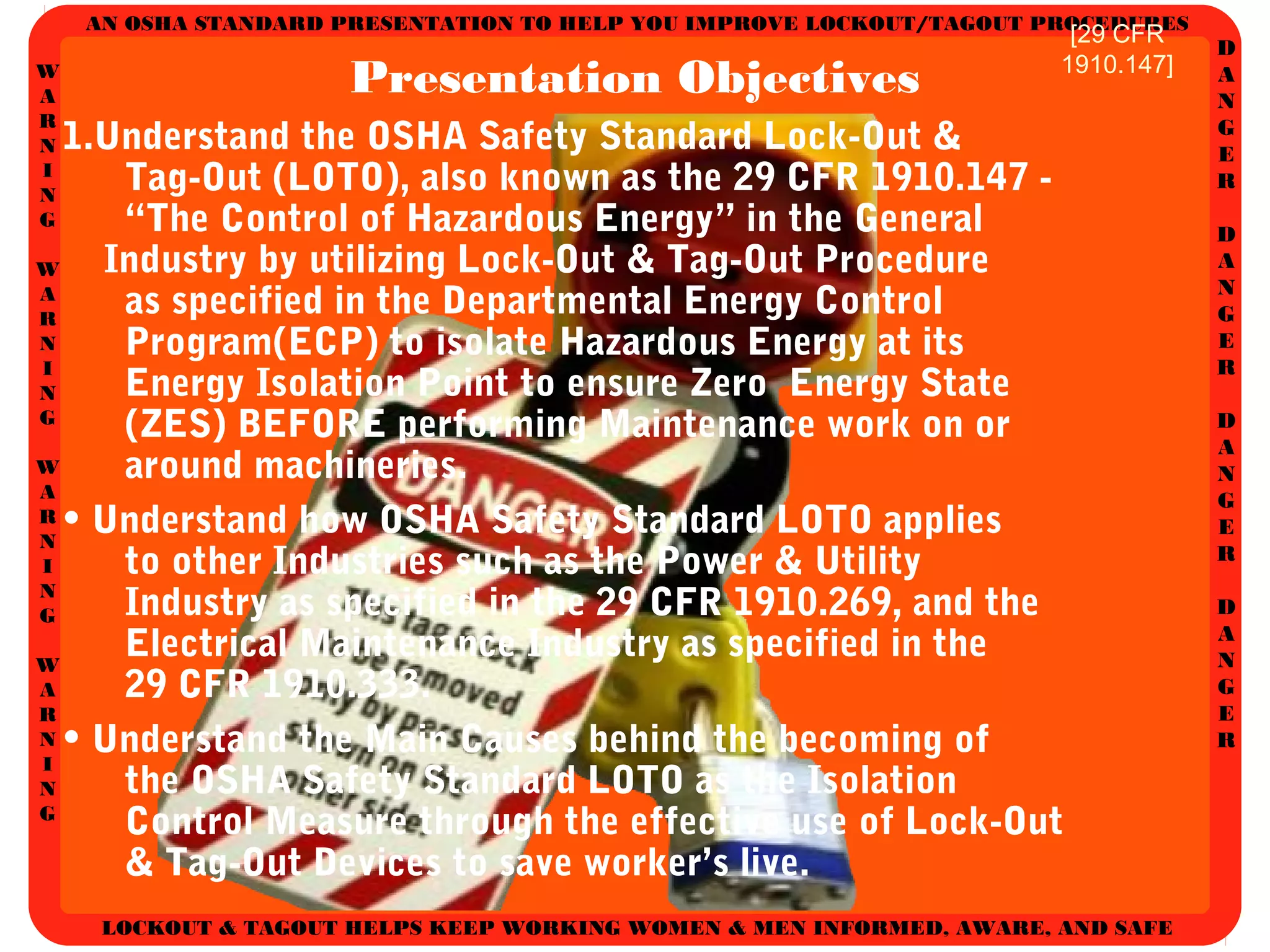 An OSHA - LOTO Presentation | PPT