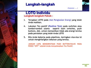Training LOTO-TO untuk keselamatan kerja.PPT