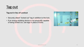 Lock out and Tag out Training ppt and pdf | PPT