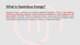 Lock out and Tag out Training ppt and pdf | PPT