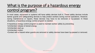 Lock out and Tag out Training ppt and pdf | PPT