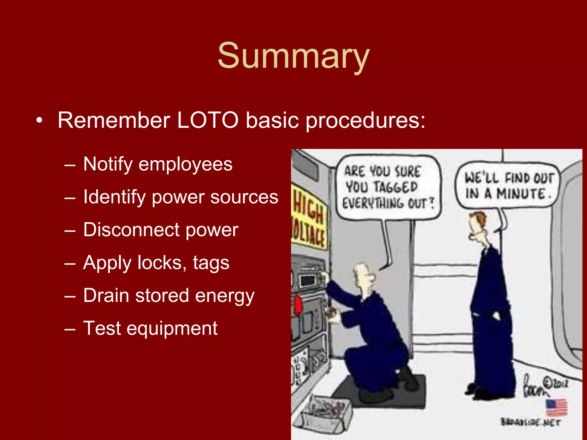 Lock Out Tag Out (LOTO) | PPTX