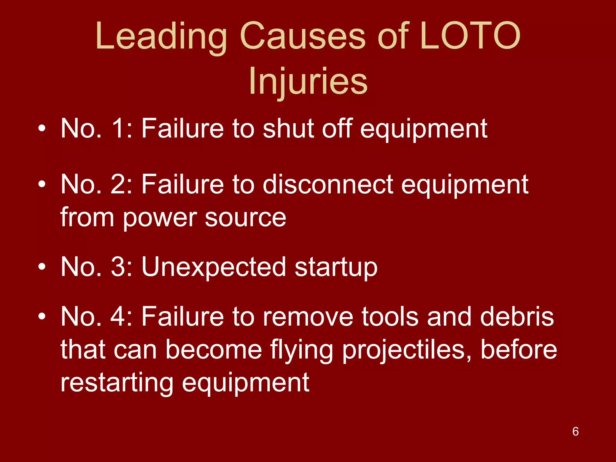 Lock Out Tag Out (LOTO) | PPTX