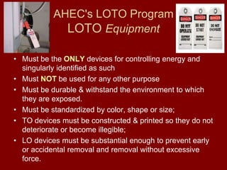 Lock Out Tag Out (LOTO) | PPTX