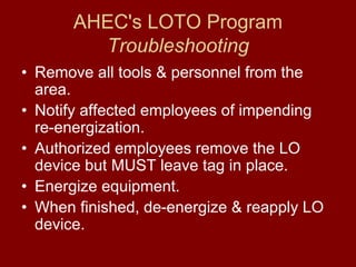 Lock Out Tag Out (LOTO) | PPTX