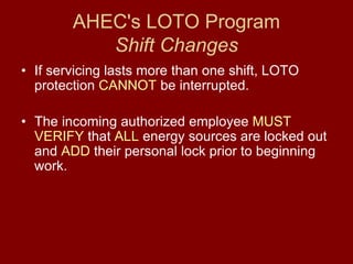 Lock Out Tag Out (LOTO) | PPTX