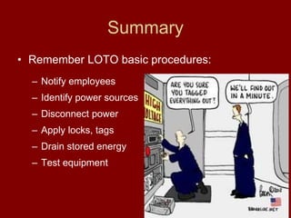 Lock Out Tag Out (LOTO) | PPTX