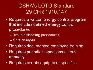 Lock Out Tag Out (LOTO) | PPTX