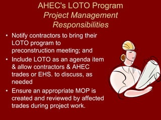 Lock Out Tag Out (LOTO) | PPTX