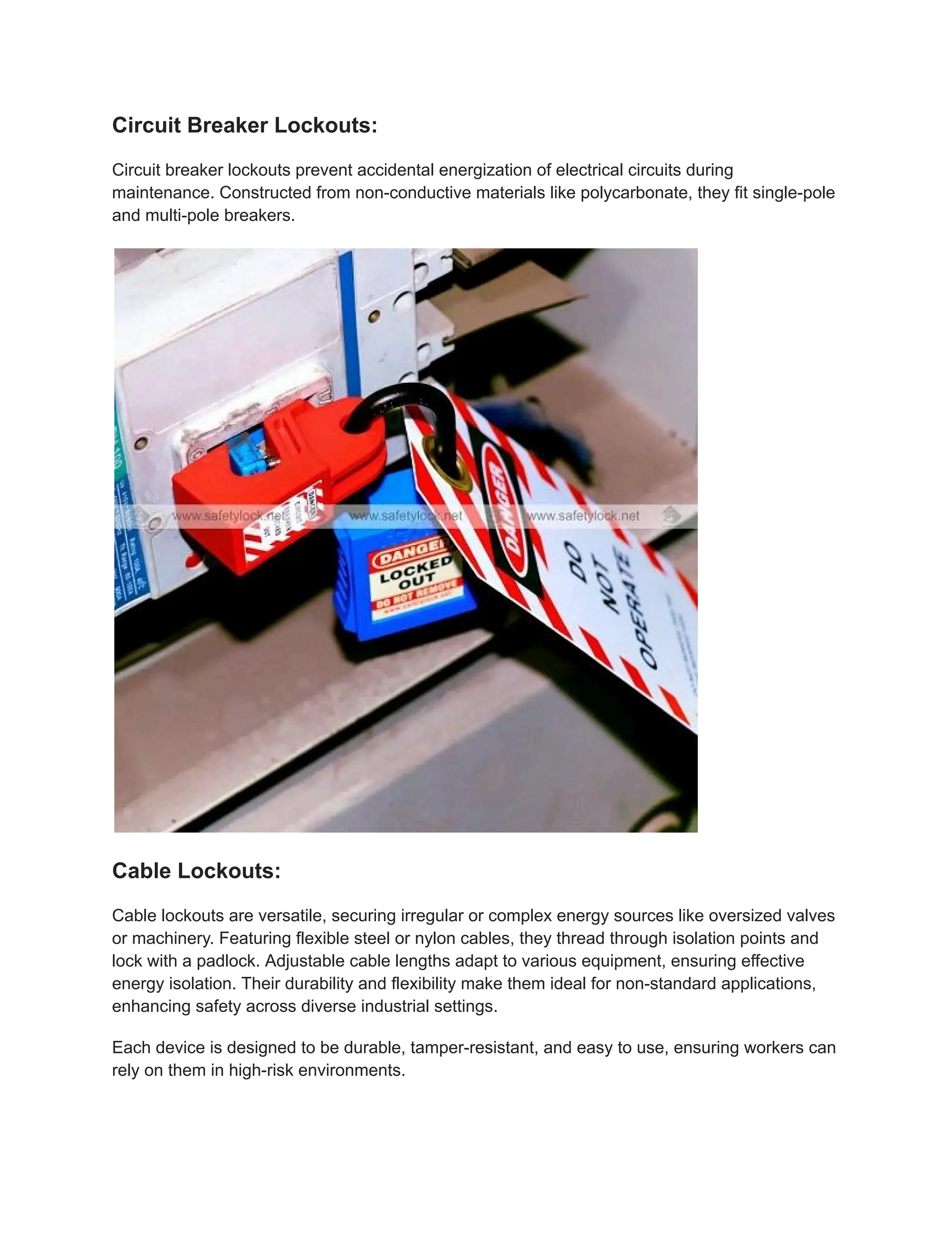 LOTO Devices That Save Lives: Elevating Workplace Safety Standards | PDF