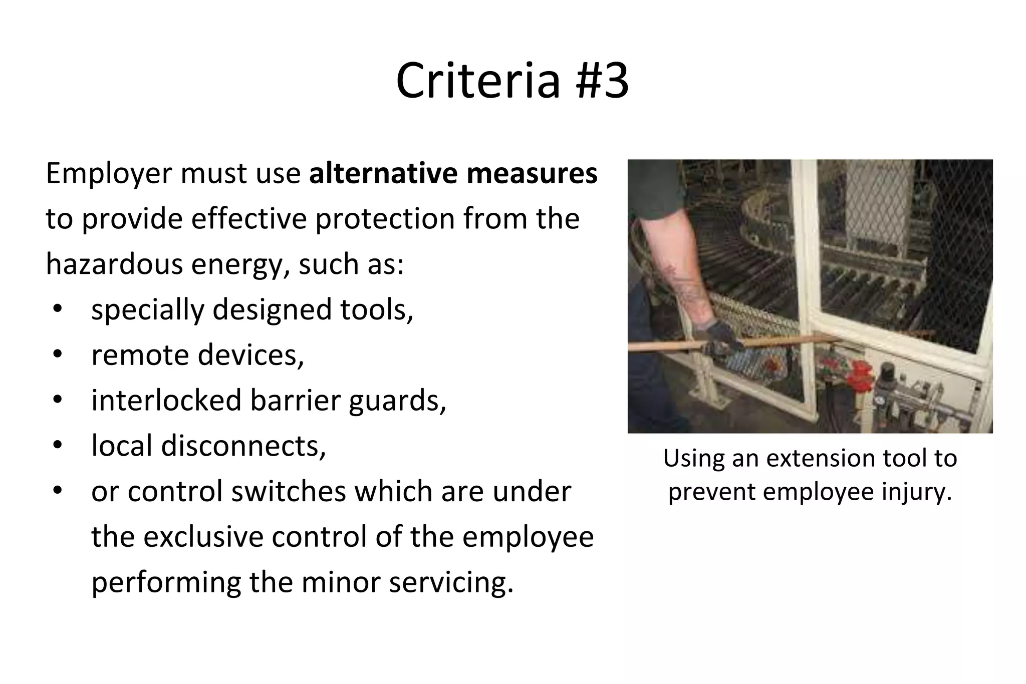 Lockout Minor Servicing Exceptions | PPTX