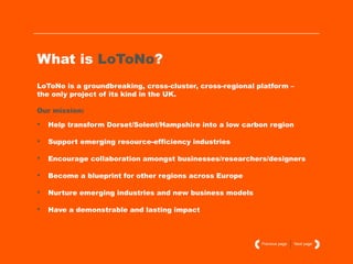 LoToNo - Transform business performance with low carbon thinking | PPT