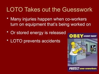 loto ppt.pptx for lockout tag out necessity | PPTX