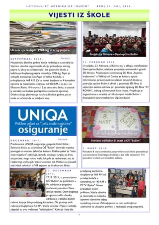 Lotos 11, list učenika OŠ Bužim | PDF