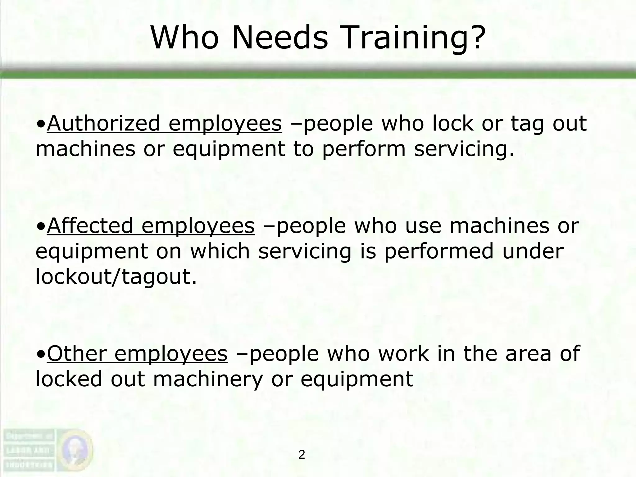 Loto training | PPT