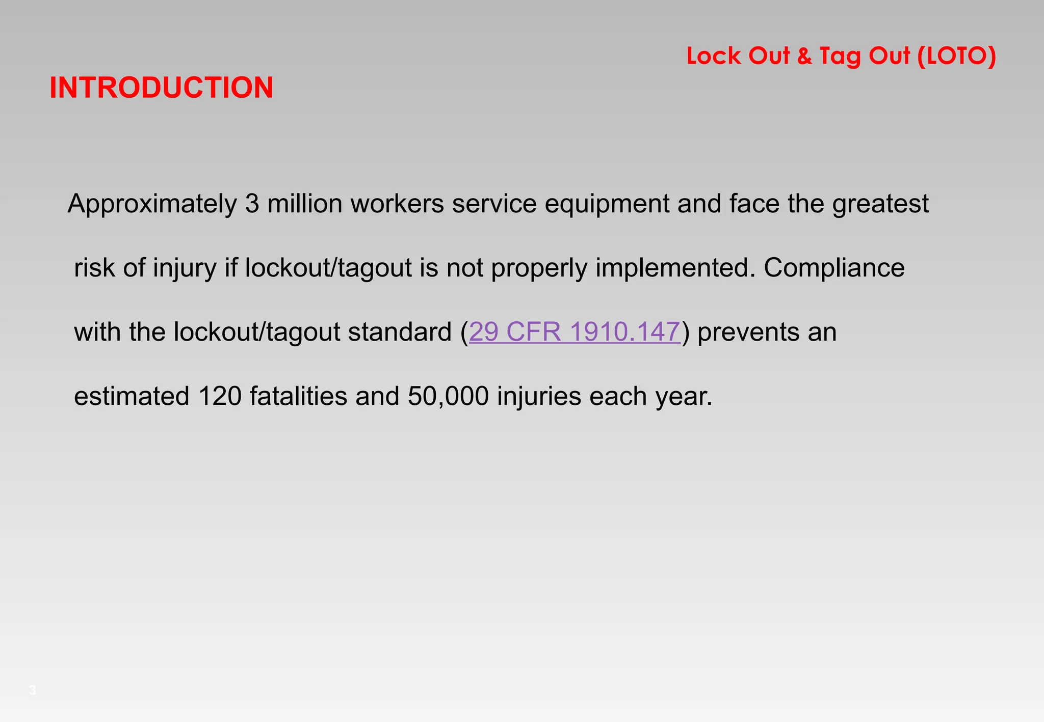 Lock out/ tag out Presentation (LOTO) training how to use Lock out tag ...
