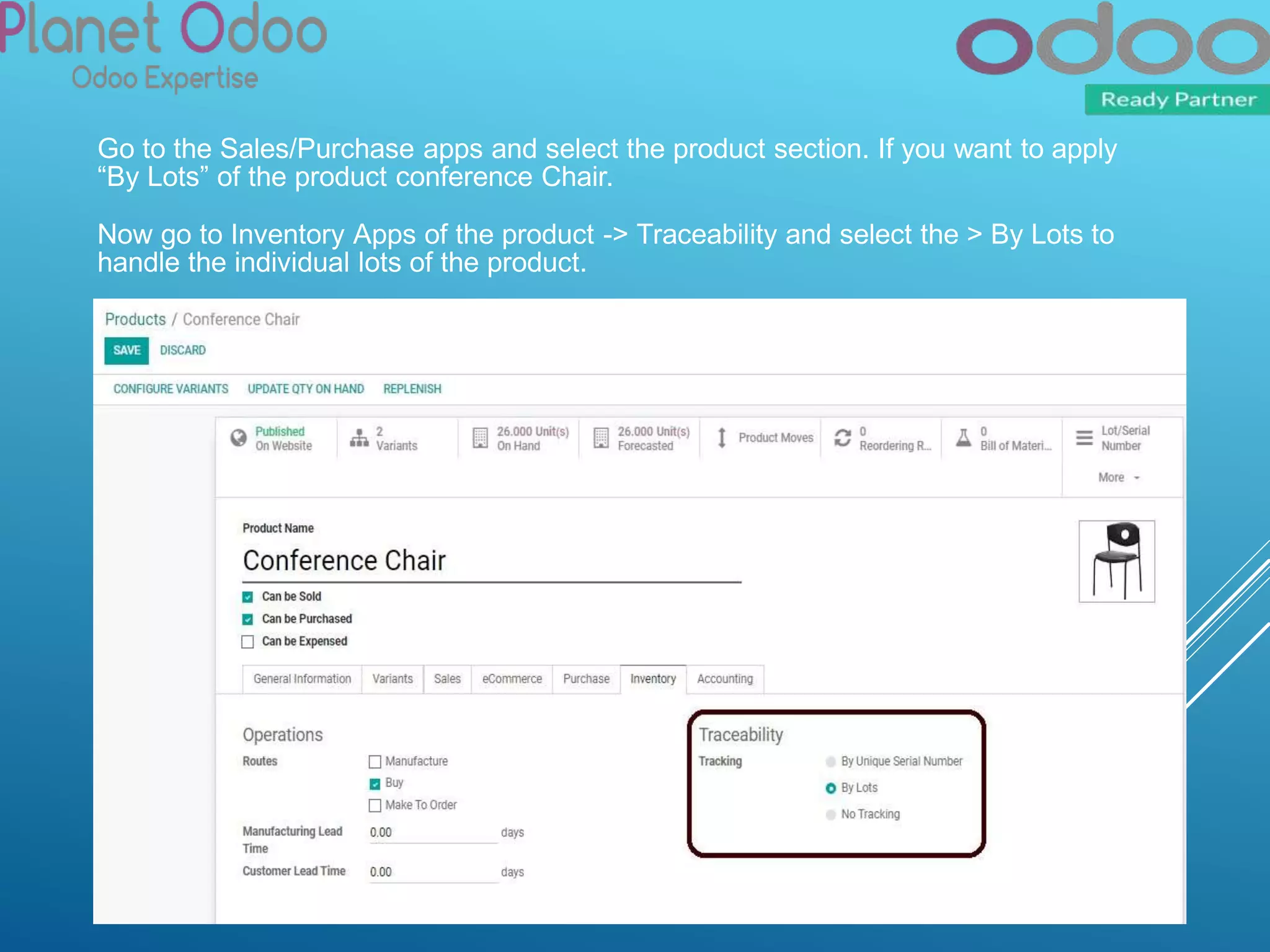 Lots and serial numbers in odoo | PPTX