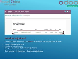 Lots and serial numbers in odoo | PPTX