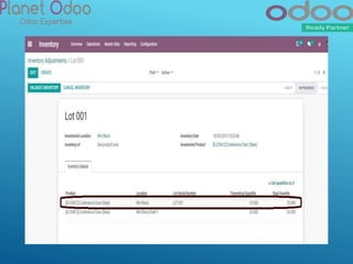 Lots and serial numbers in odoo | PPTX