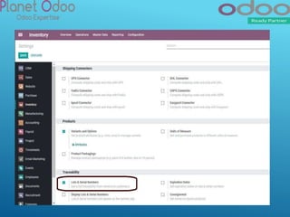 Lots and serial numbers in odoo | PPTX