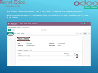 Lots and serial numbers in odoo | PPTX