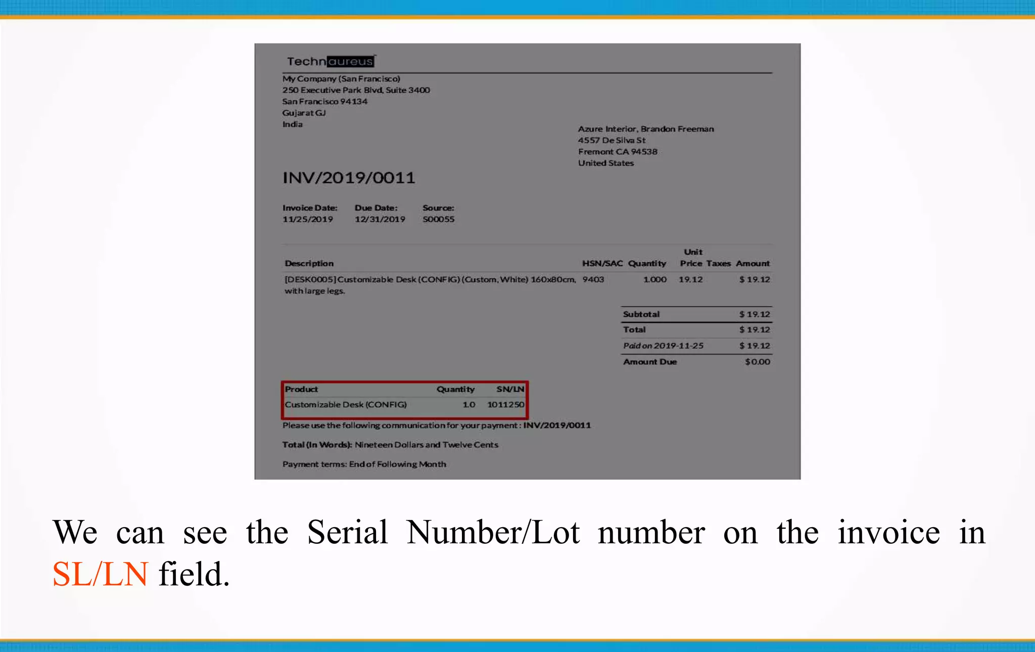 Lots and Serial Numbers on Invoices in Odoo 13 | PPT