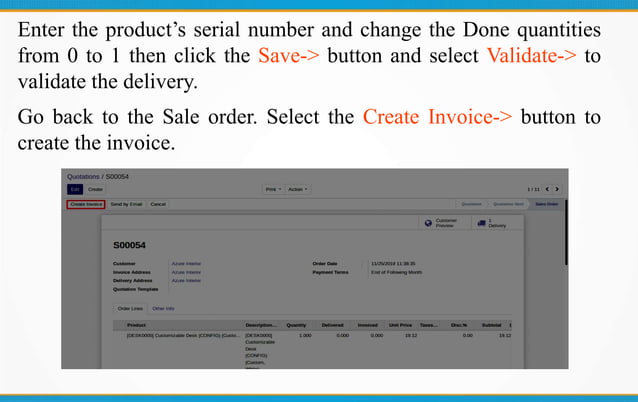Lots and Serial Numbers on Invoices in Odoo 13 | PPT