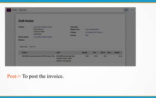 Lots and Serial Numbers on Invoices in Odoo 13 | PPT