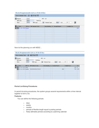 SAP CONSUMPTION BASED PLANNING LOT SIZE | PDF