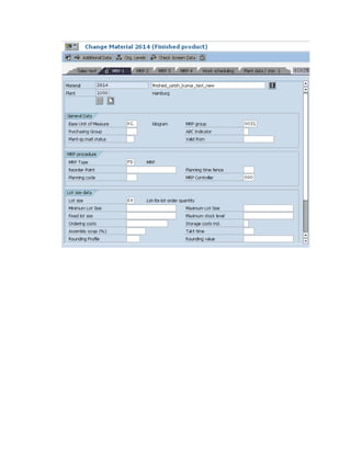SAP CONSUMPTION BASED PLANNING LOT SIZE | PDF
