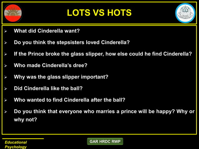 LOTS vs HOTS.pptx | Educational Assessment | Education