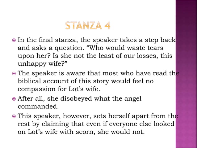 Lot's wife anna akhmatova | PPTX