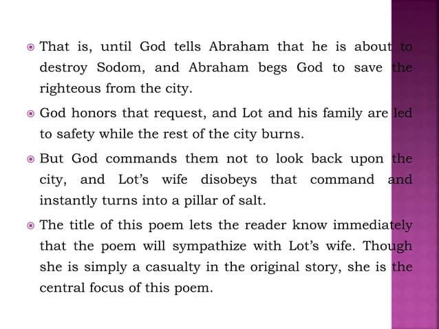 Lot's wife anna akhmatova | PPTX