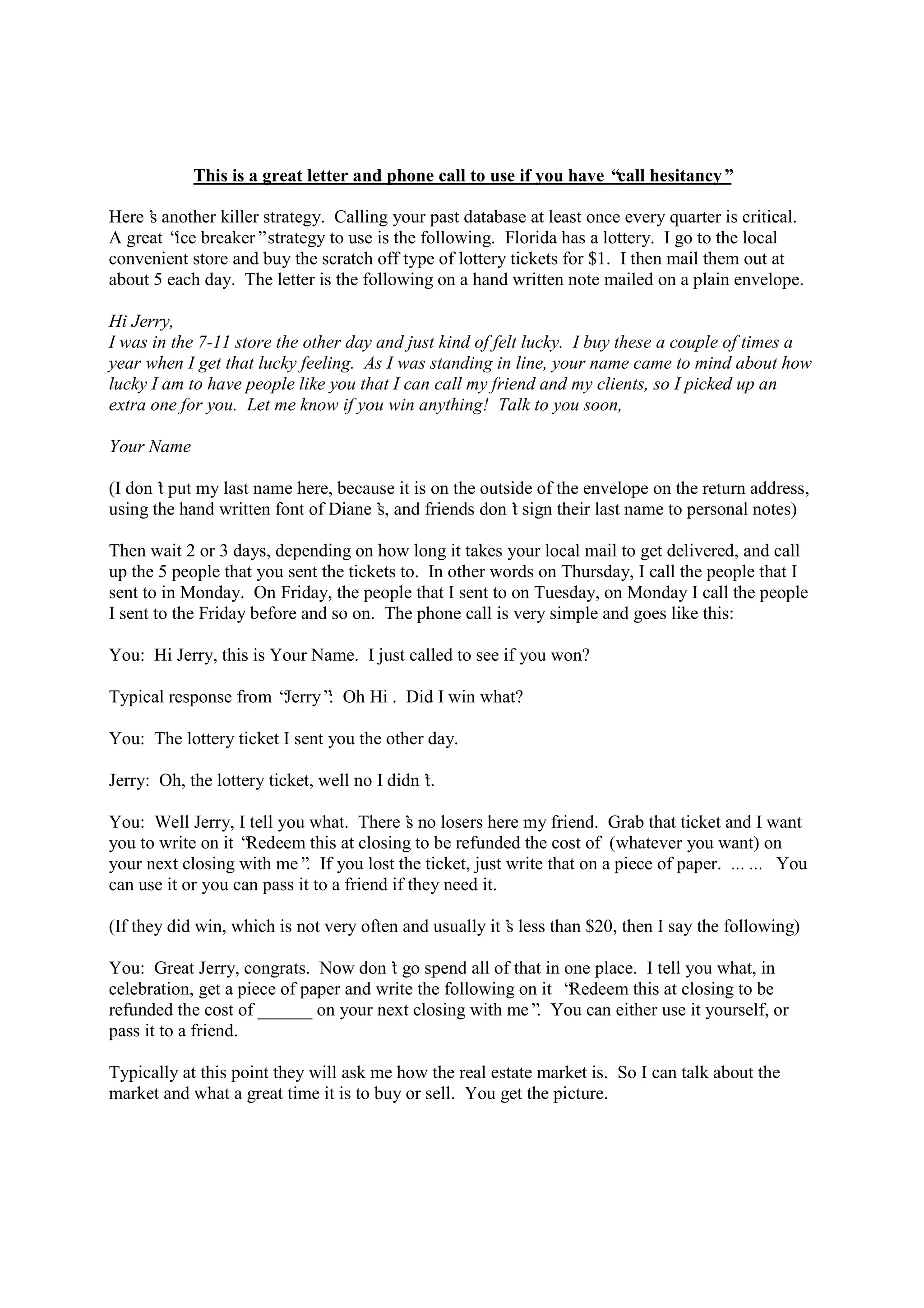 Lottery Ticket Strategy | PDF