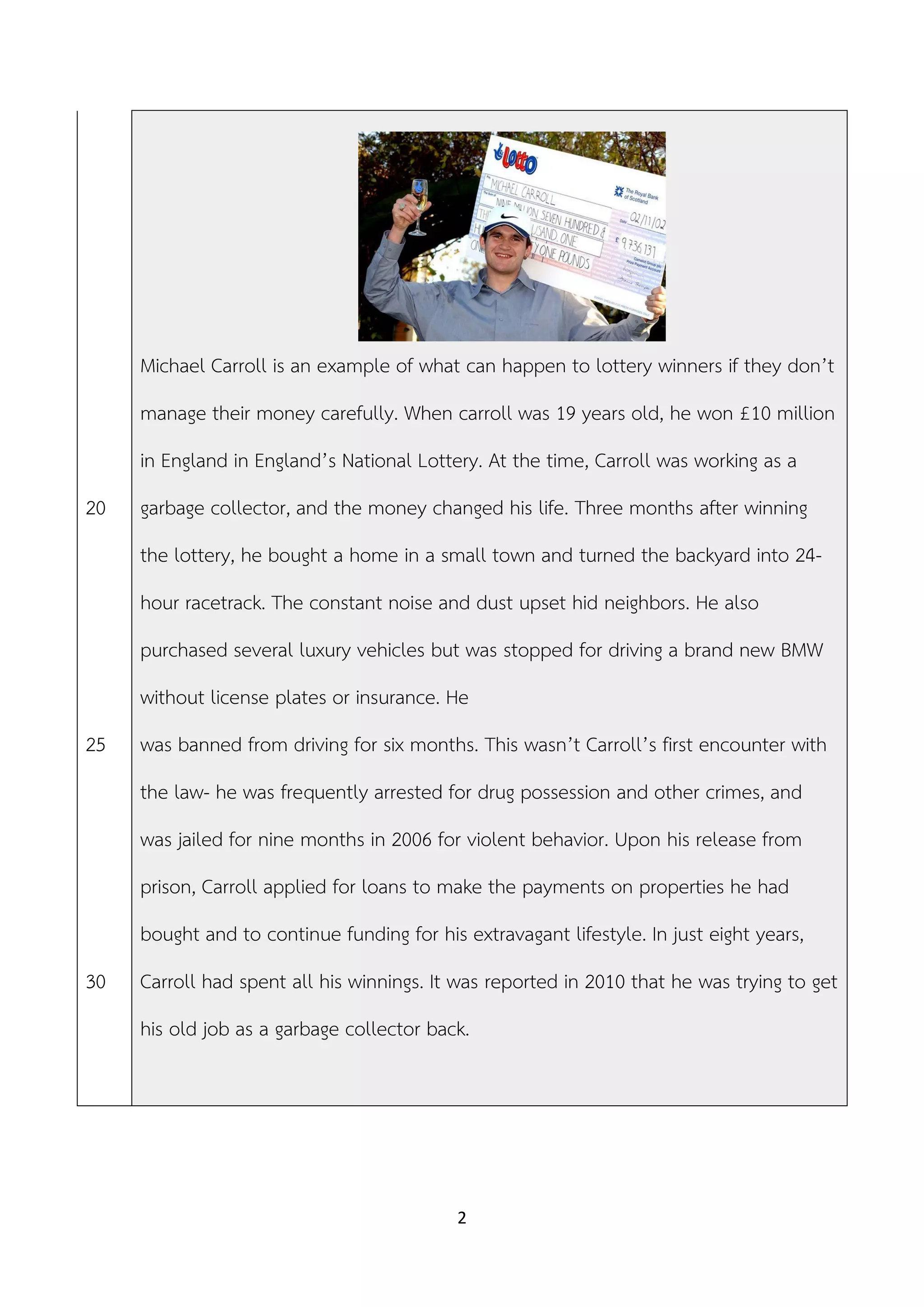 Lottery winners check | PDF