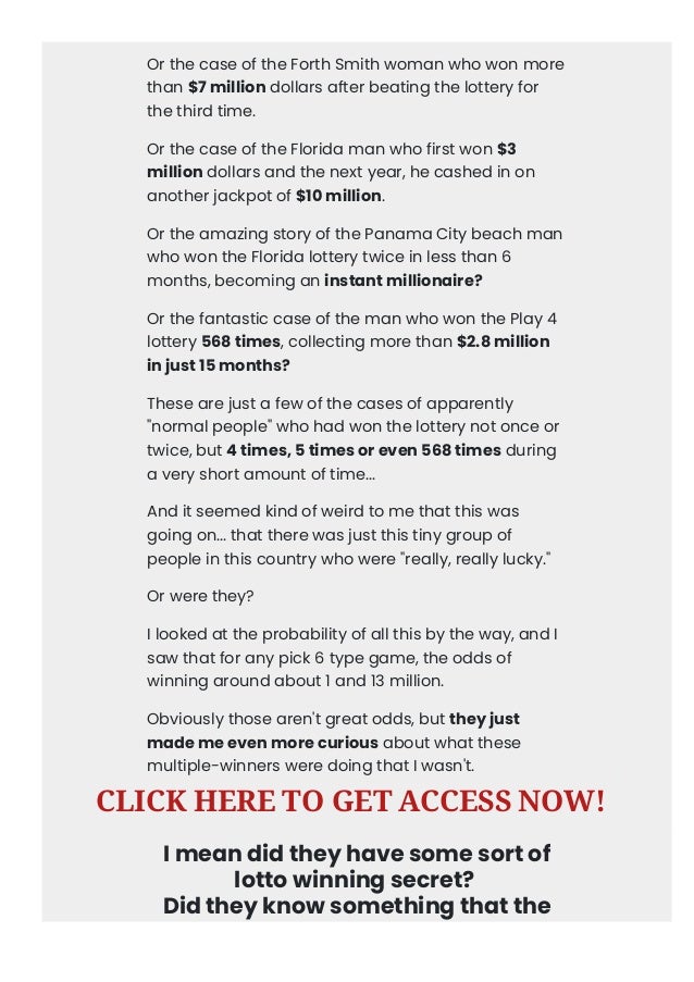 Lottery Winner Story | PDF