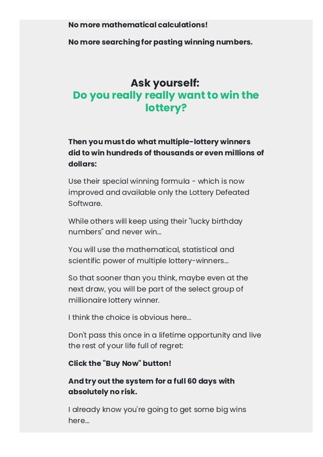 Lottery Winner Story | PDF