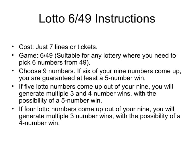 Lotto 649 | PPT
