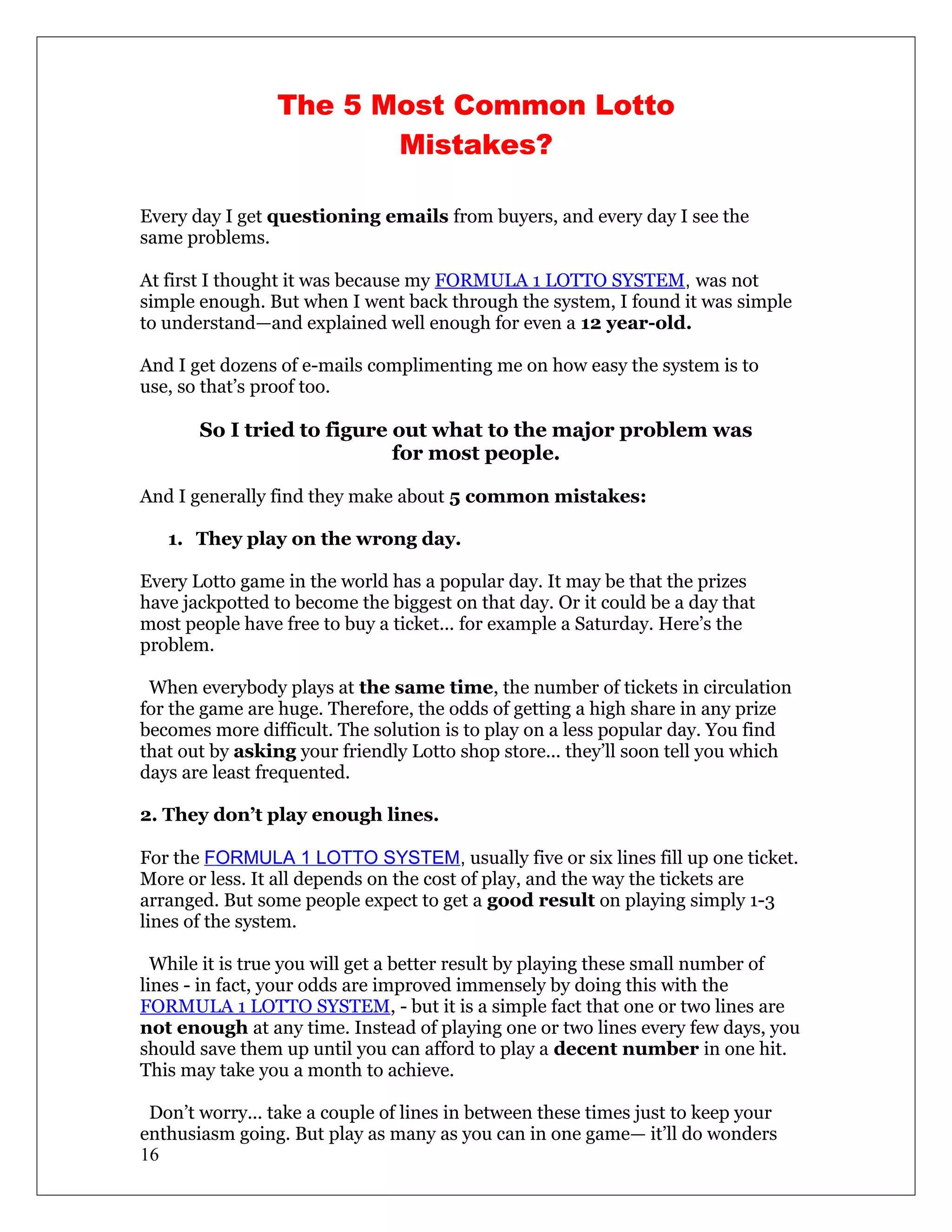 ‘LOTTO WINNING SECRETS – REVEALED By An MIT Professor’ | DOC