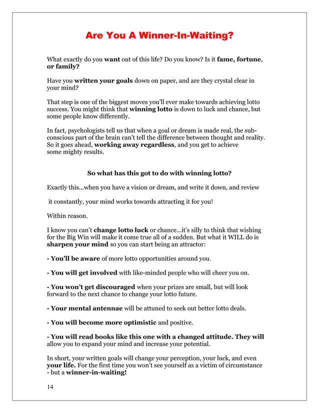 ‘LOTTO WINNING SECRETS – REVEALED By An MIT Professor’ | DOC ...