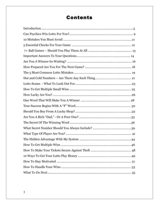 ‘LOTTO WINNING SECRETS – REVEALED By An MIT Professor’ | DOC