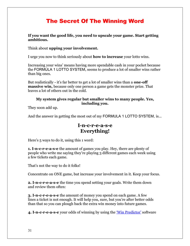 ‘LOTTO WINNING SECRETS – REVEALED By An MIT Professor’ | DOC ...