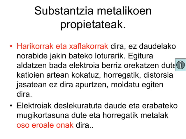 Lotura metalikoa eta_bere_propietateak | PPT